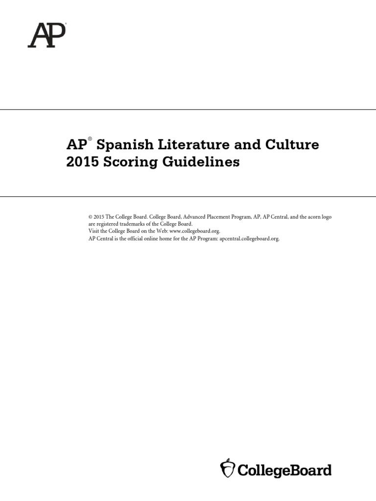 ap15_spanish_literature_sg | PDF | Essays | Word