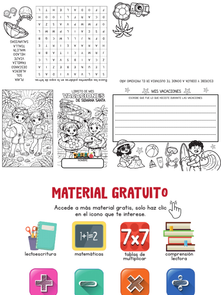 Librito de Mis Vacaciones de Semana Santa | PDF