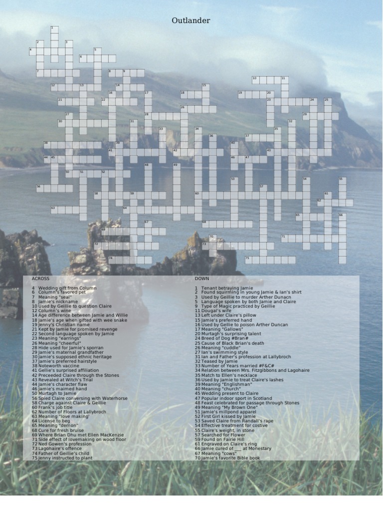 Outlander Crossword 3 | PDF | Dog Breeding | Subspecies Of Canis Lupus