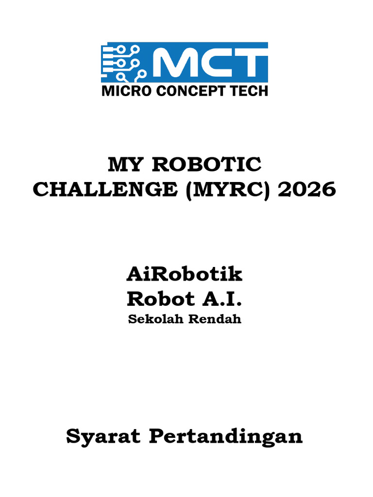 MYRC 2026 Syarat&PeraturanSekRen AiRobotik 20260311 | PDF