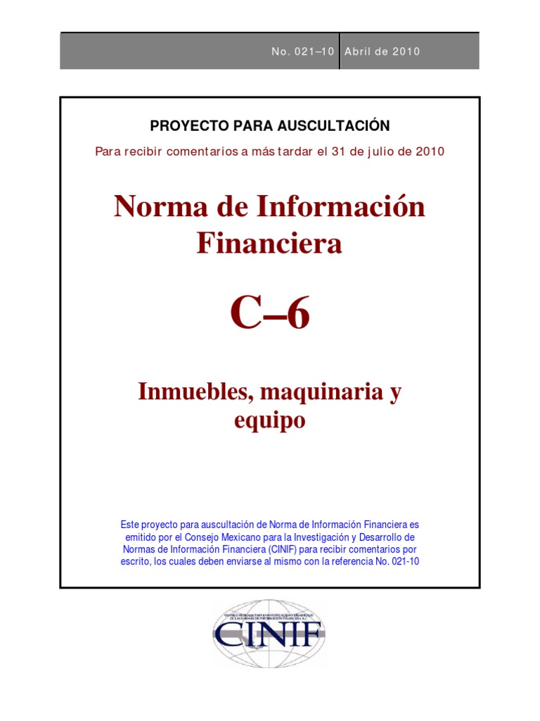Boletin C 6 Nif | PDF | normas internacionales de INFORMACION ...