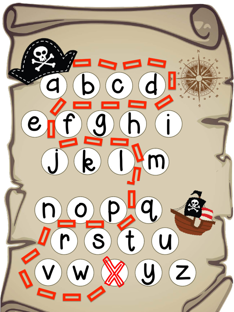Treasure Map Capital and Lowercase Letter Matching Activity | PDF