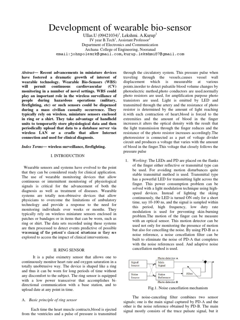 Wearable Bio Sensors IEEE - NEW | PDF | Monitoring (Medicine) | E Textiles
