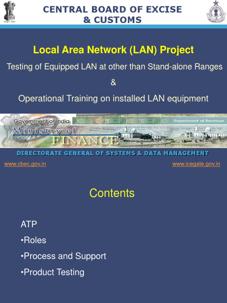 Local Area Network (LAN) Project: & Operational Training On Installed ...