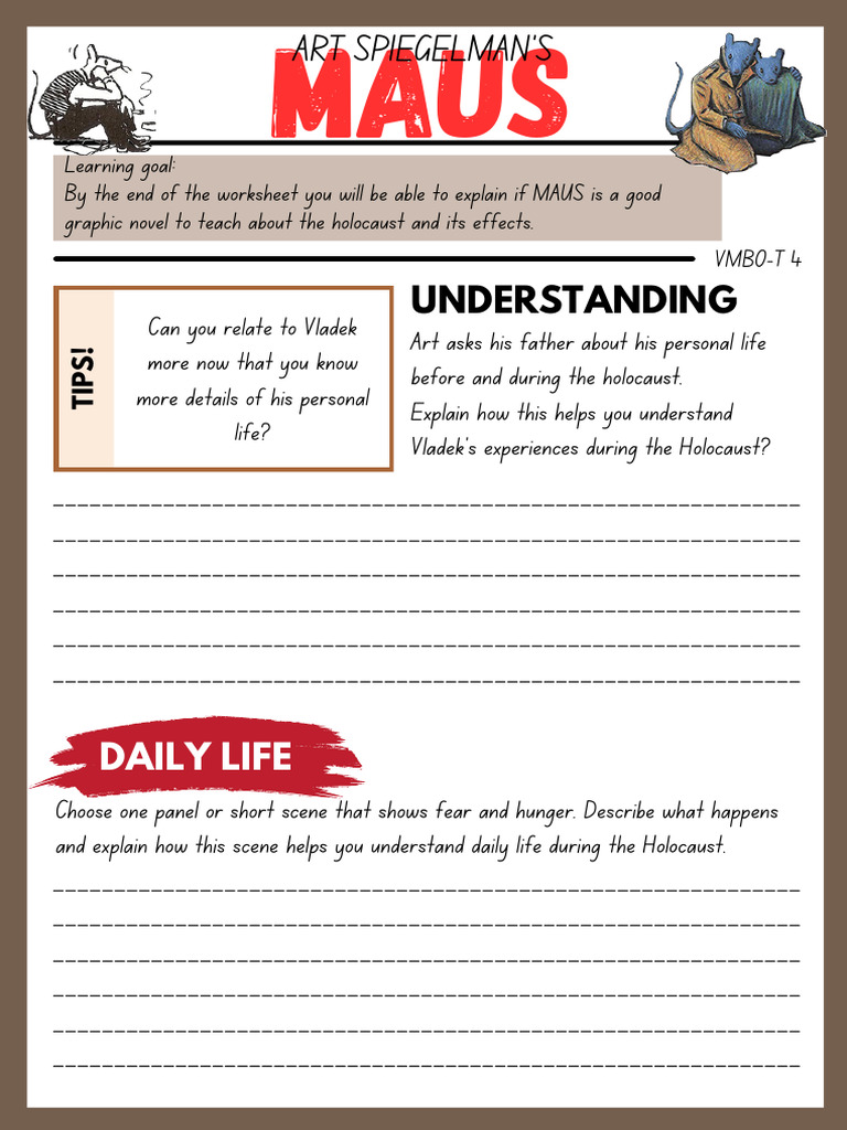 MAUS worksheet | PDF | Antisemitism | The Holocaust