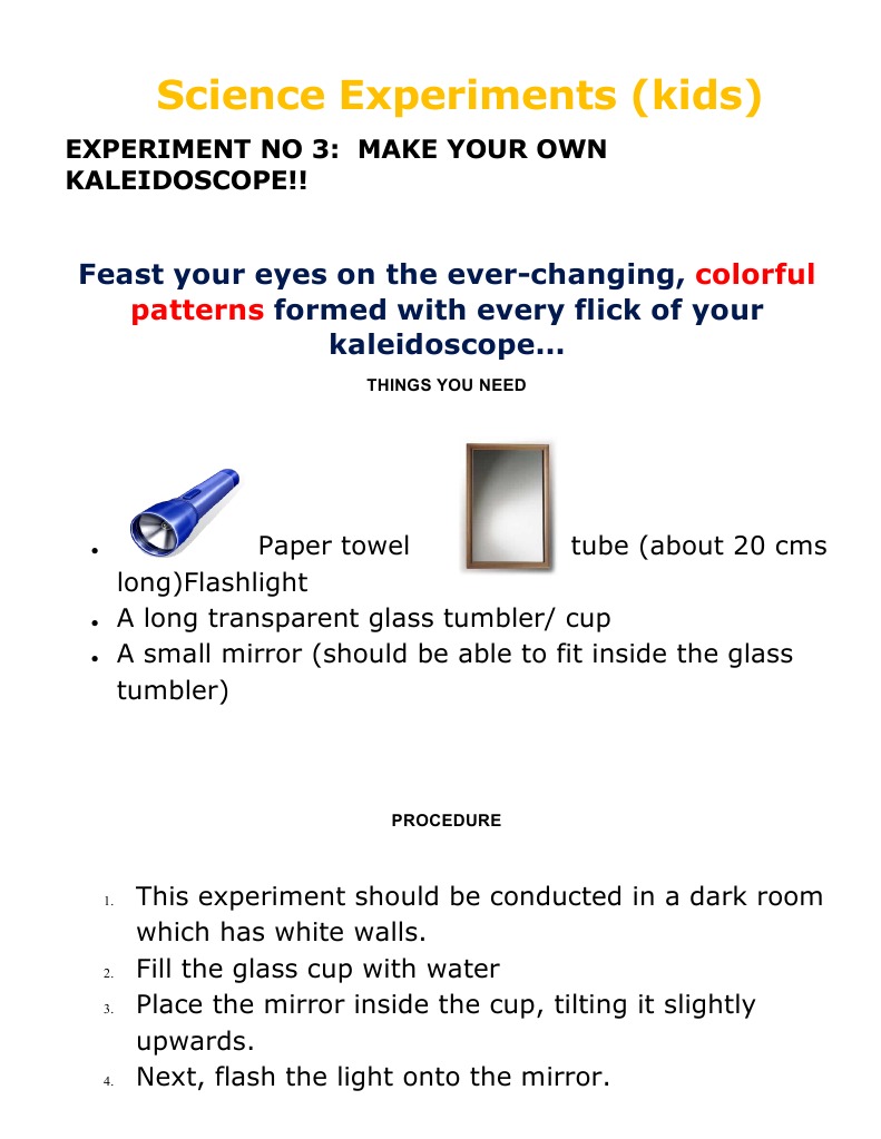 Science Experiments SAMPLE | PDF