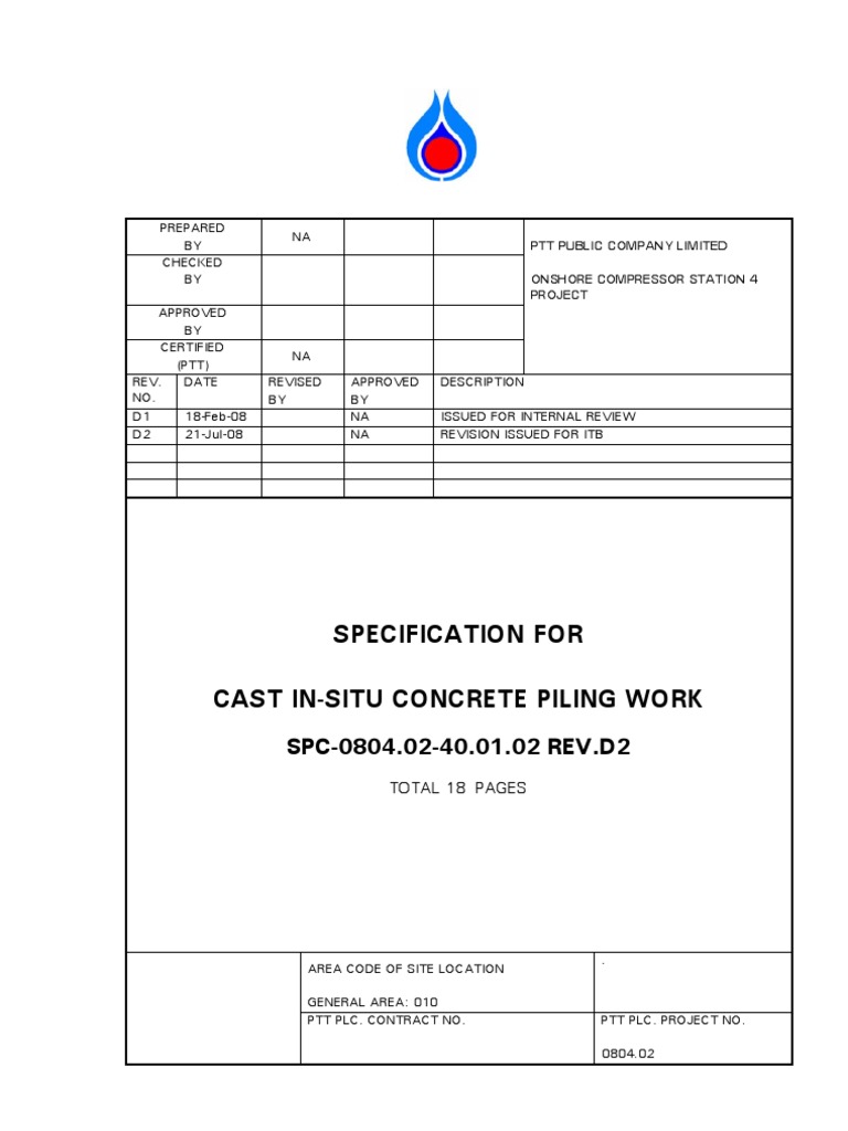 Cast in Situ Pile Method Statement | PDF | Deep Foundation | Structural ...