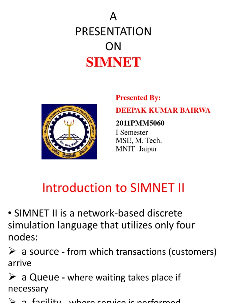 Simnet by Deepak Bherwa | PDF | Areas Of Computer Science | Computing