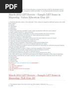 LET Exam Passing Scores and Rates | PDF | Chemistry | Mathematics