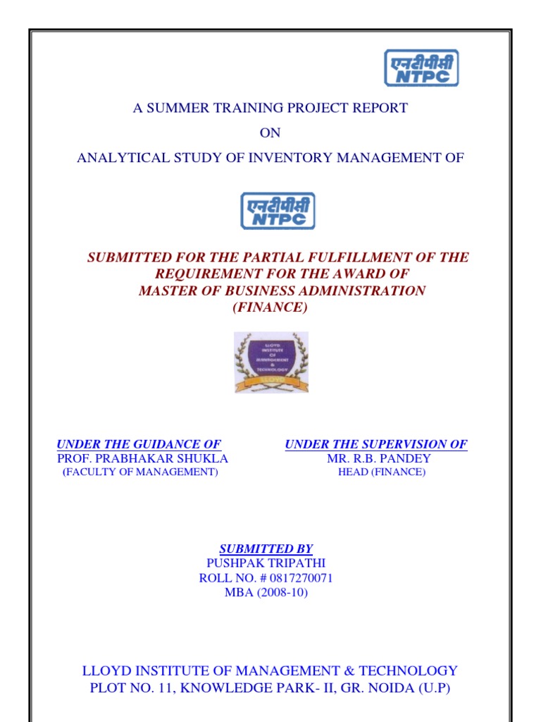 Inventory Management Analysis Report | PDF | Inventory | Production And ...