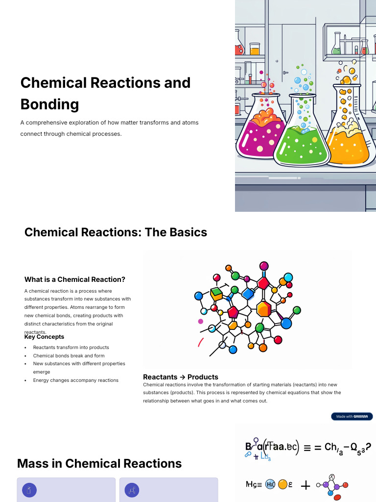 Chemical Reactions and Bonding | PDF | Ion | Chemical Reactions