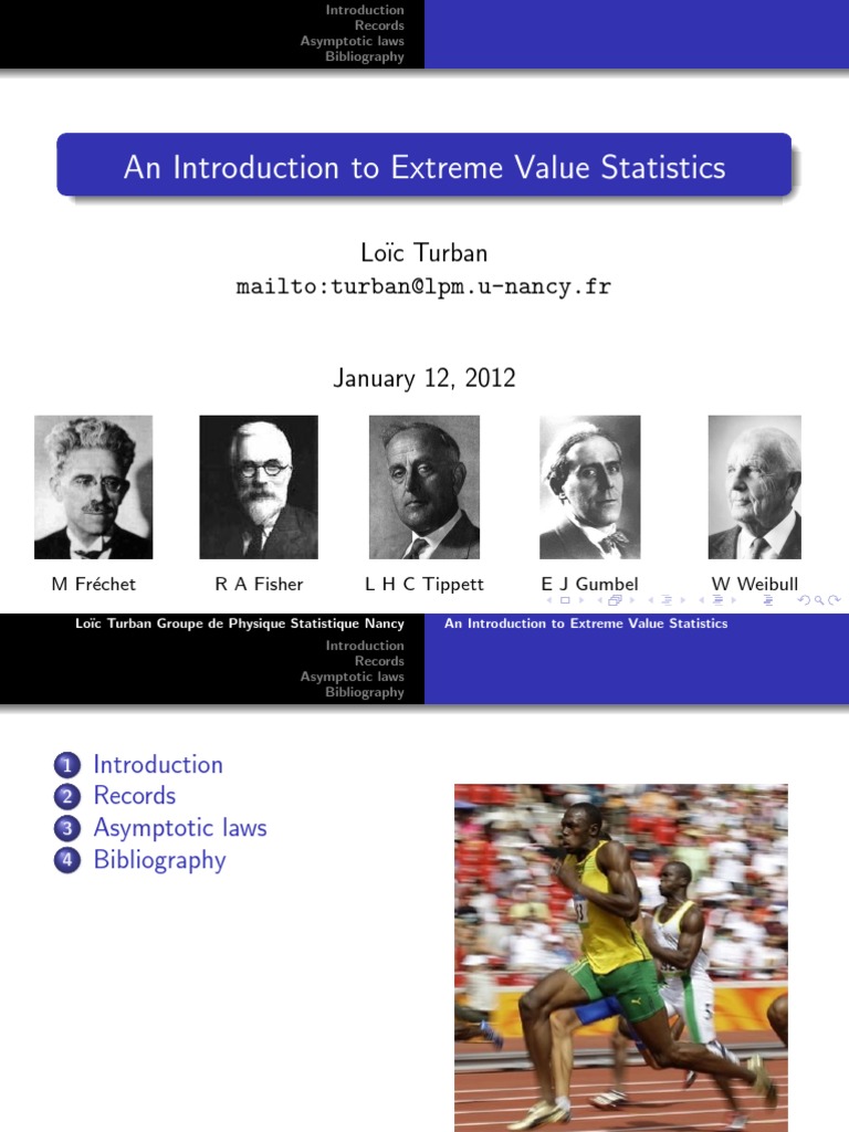 Extreme Value Statistics | PDF | Probability Distribution | Probability ...