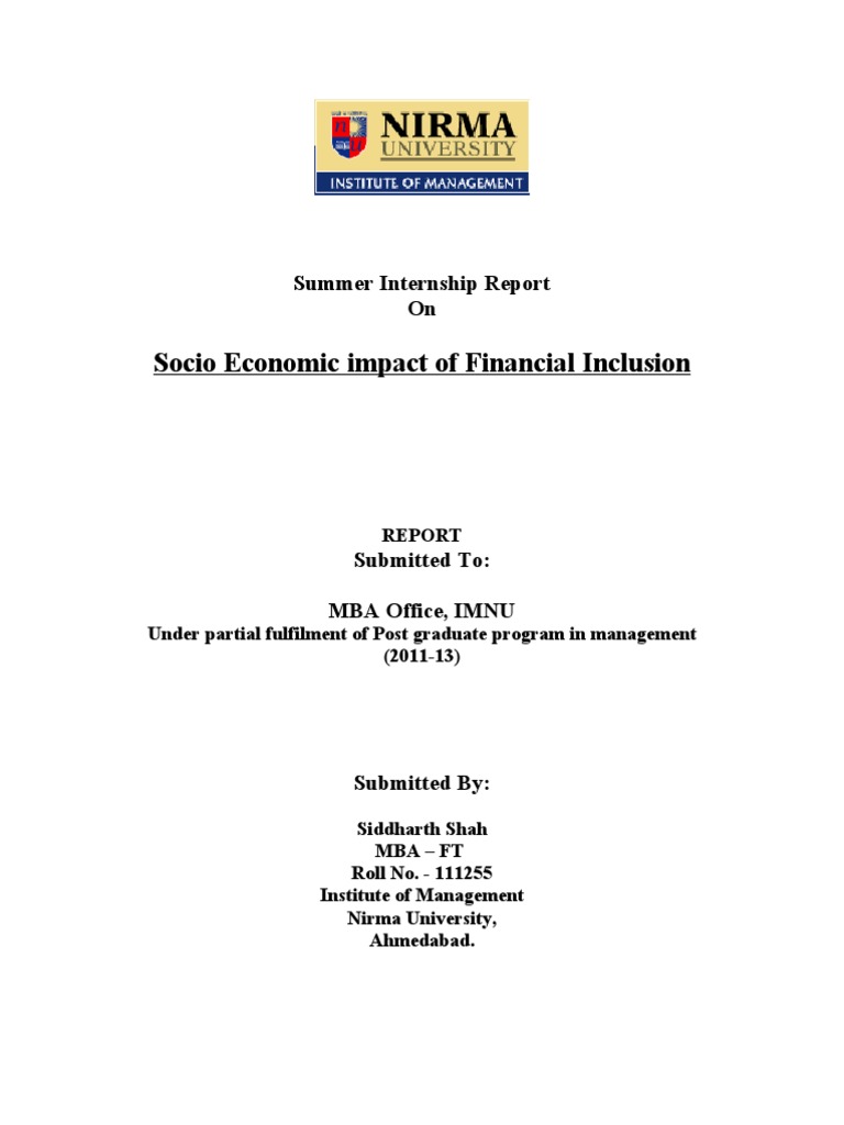 Project Report | PDF | Microfinance | Loans