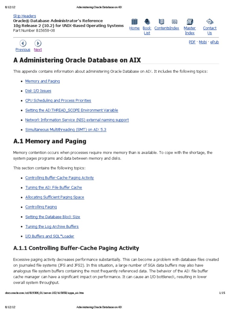 Administering Oracle Database On Aix Pdf File System Oracle Database