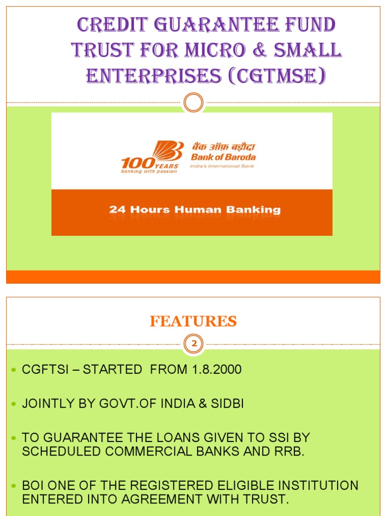 Credit Guarantee Fund Trust For Micro & Small Enterprises | PDF ...