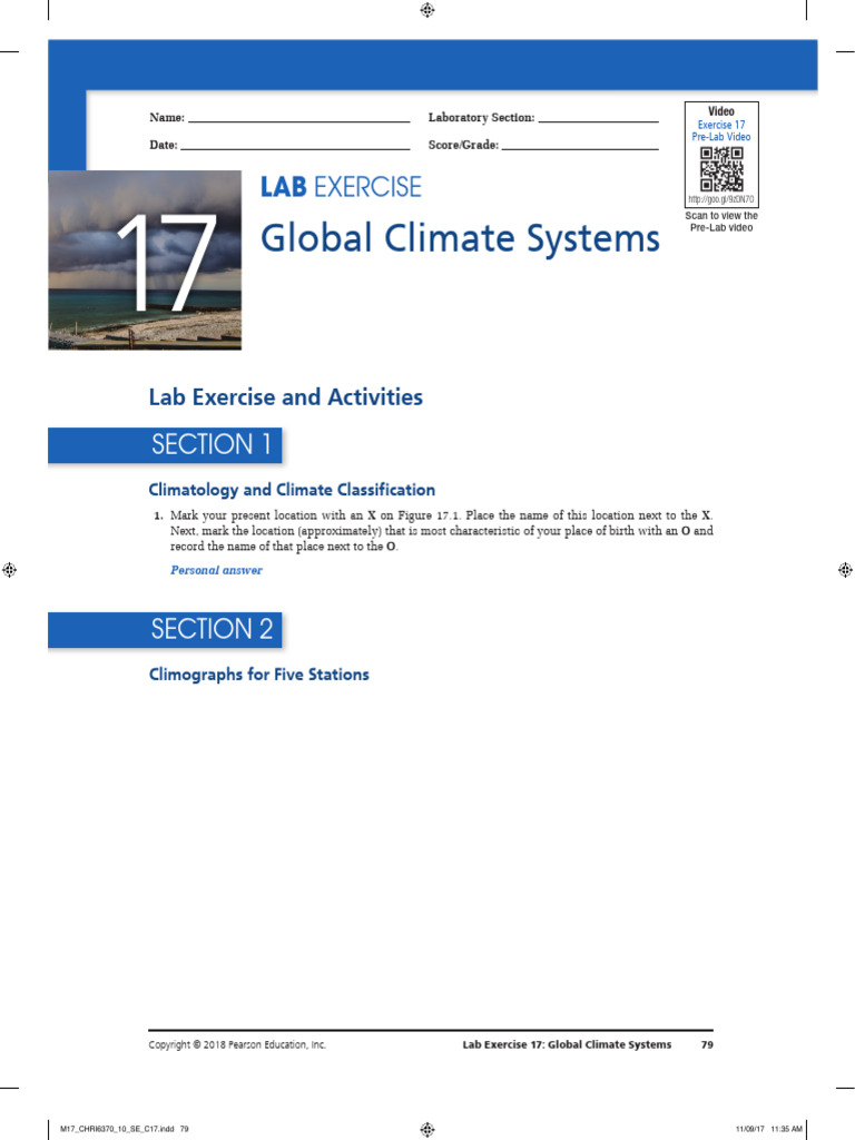Lab Exercise 17 Global Climate Systems | PDF