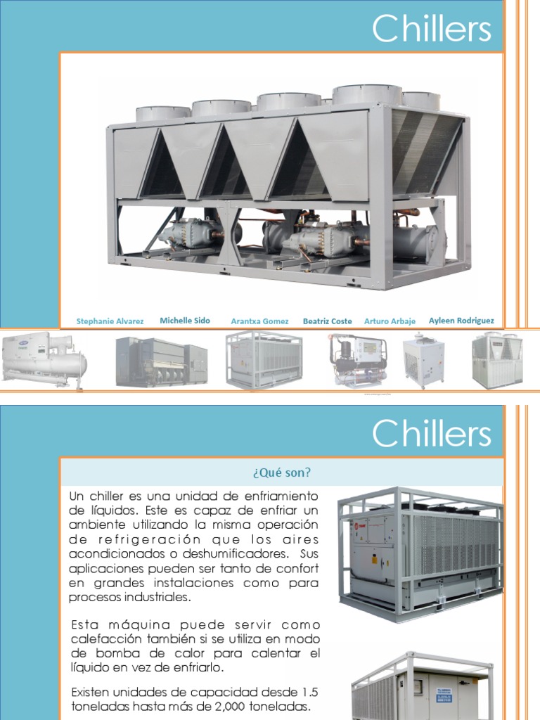 Tipos y Funcionamiento de Chillers | PDF | Aire acondicionado | Agua