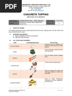 Concrete Topping Methodology Guide | PDF | Concrete | Cement