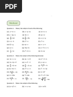 Changing the Subject of Formulas | PDF | Mathematics | Elementary Geometry