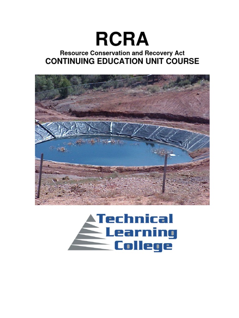 TLC Rcra | PDF | Air Pollution | Resource Conservation And Recovery Act
