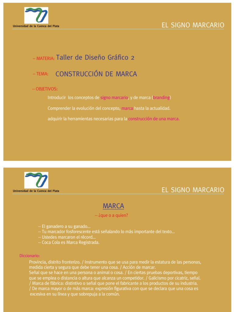 Signo Marcario - Teorico1 | Descargar gratis PDF | Marca | Imagen