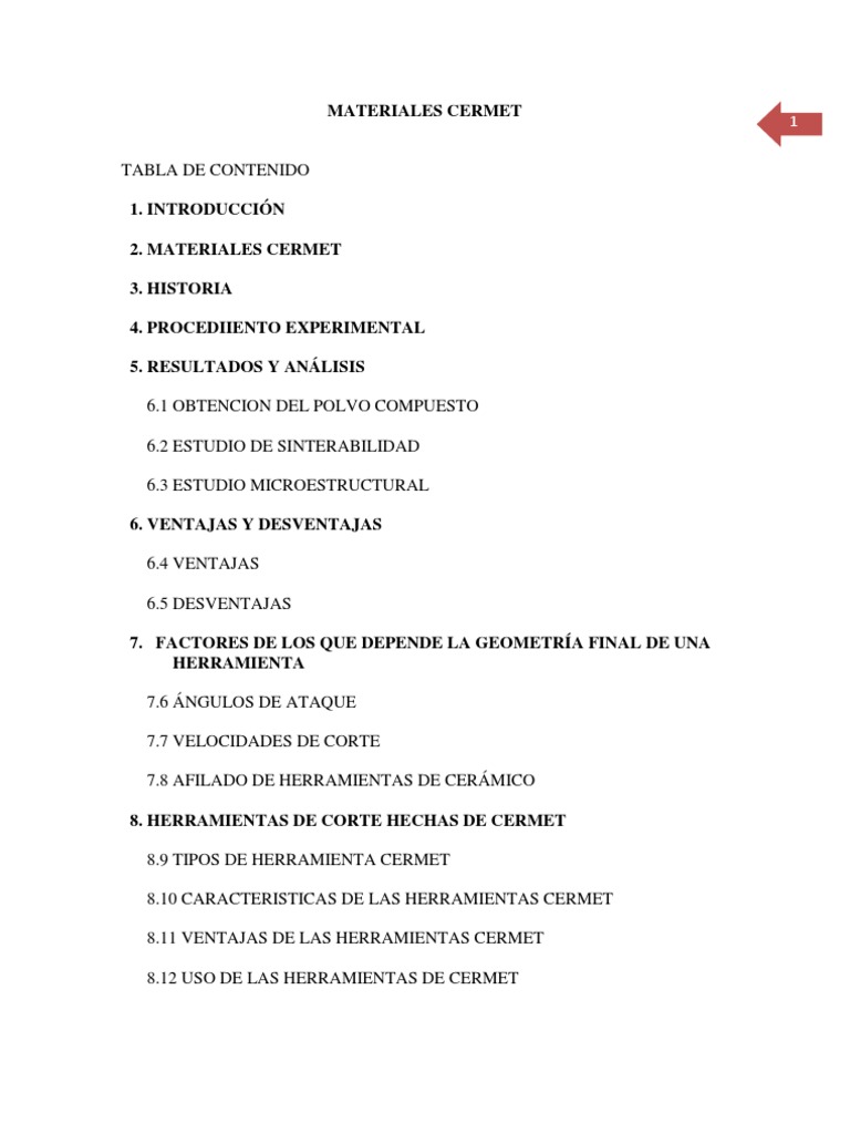 Materiales Cermet | PDF | Sustancias químicas | El hombre hace Materiales