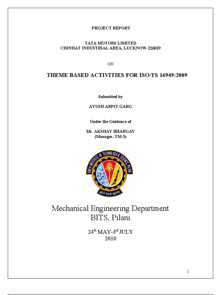 Tata Motor | PDF | Quality Management System | Quality Management