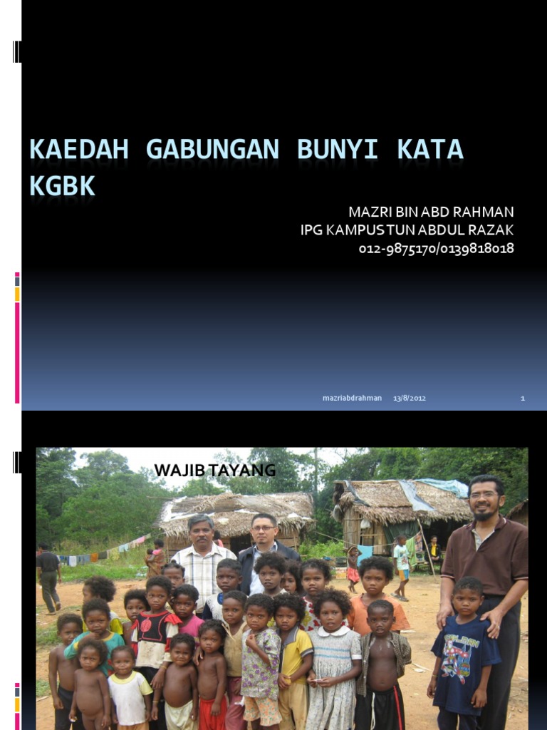 Kaedah Gabungan Bunyi Kata (KGBK) | PDF