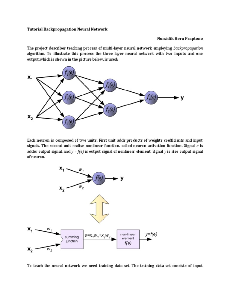 Tutorial Backpropagation Neural Network | PDF | Artificial Neural ...