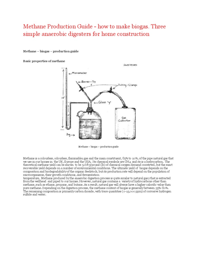 DIY Biogas for Home Use | PDF | Natural Gas | Anaerobic Digestion