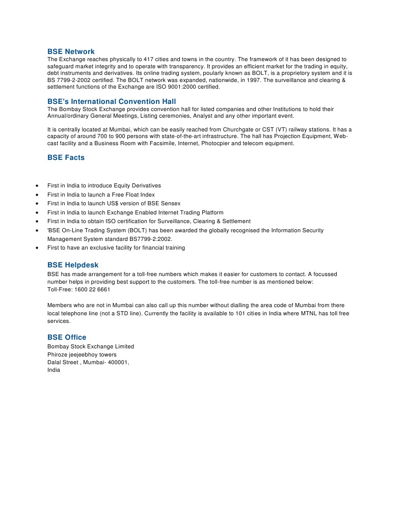 About BSE | PDF