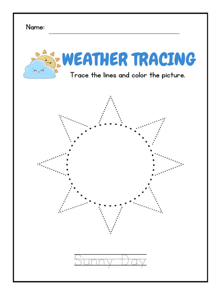 Weather Tracing Activity Worksheet | PDF