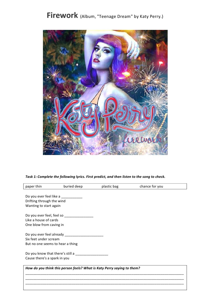 Firework - Katy Perry | PDF | Fireworks | Recorded Music