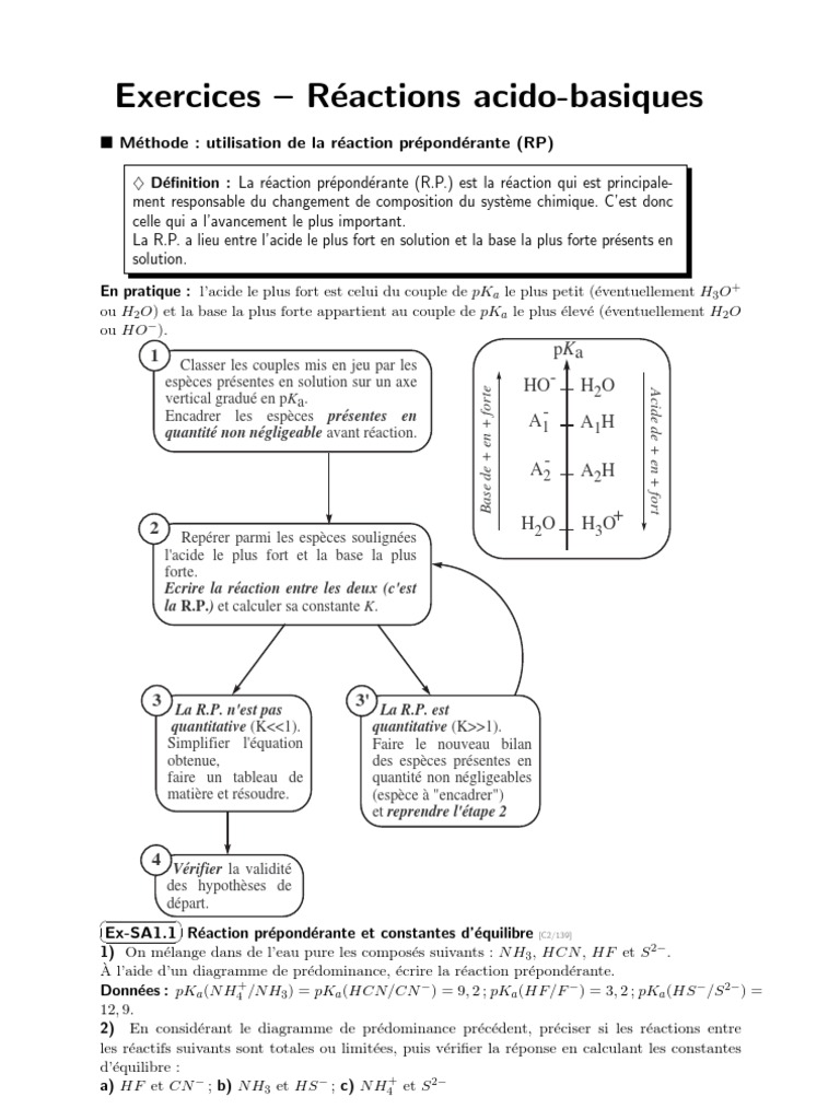 Réactions acido-basiques et pKa | PDF | Ph | Titrage