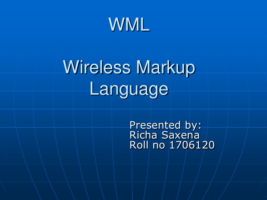 Wireless Markup Language | PDF | Html Element | Cyberspace