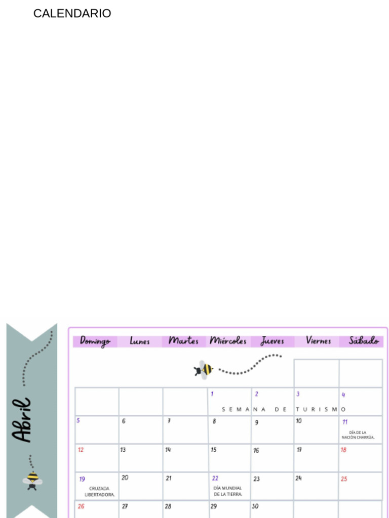 Plan Diario ABRIL | PDF | Aprendizaje | Escritura