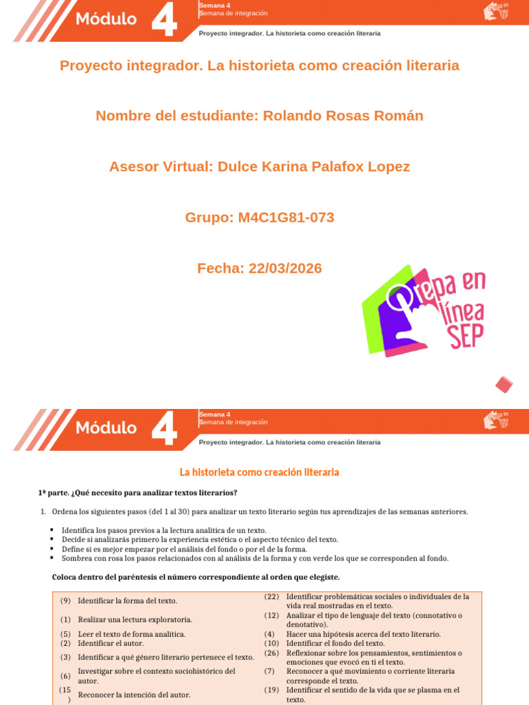 RosasRoman Rolando M4S4PI1 | PDF | Cómics | Autor