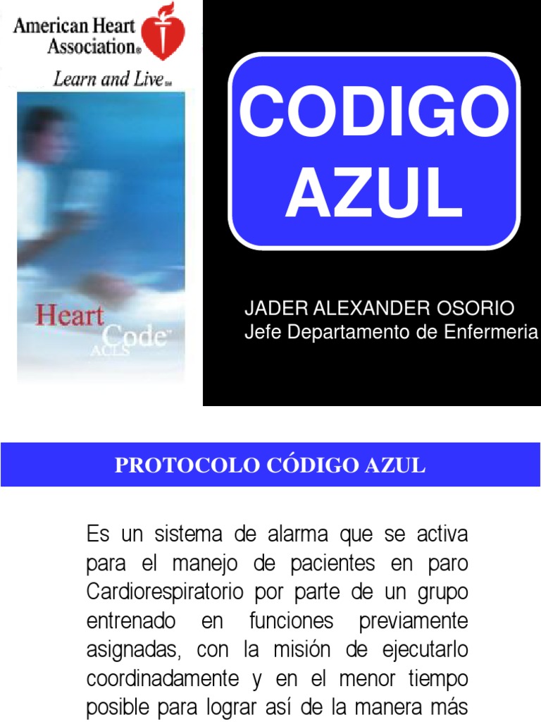 Código Azul - Clínica Somer. | PDF | Reanimación cardiopulmonar | Paro ...