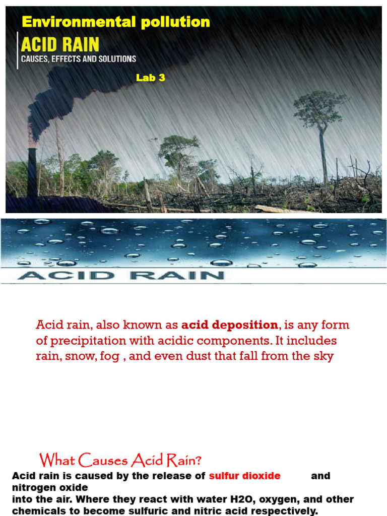 Lab ( 2 ) Acid rain pollution 2026 (ST) | PDF | Water | Oxide
