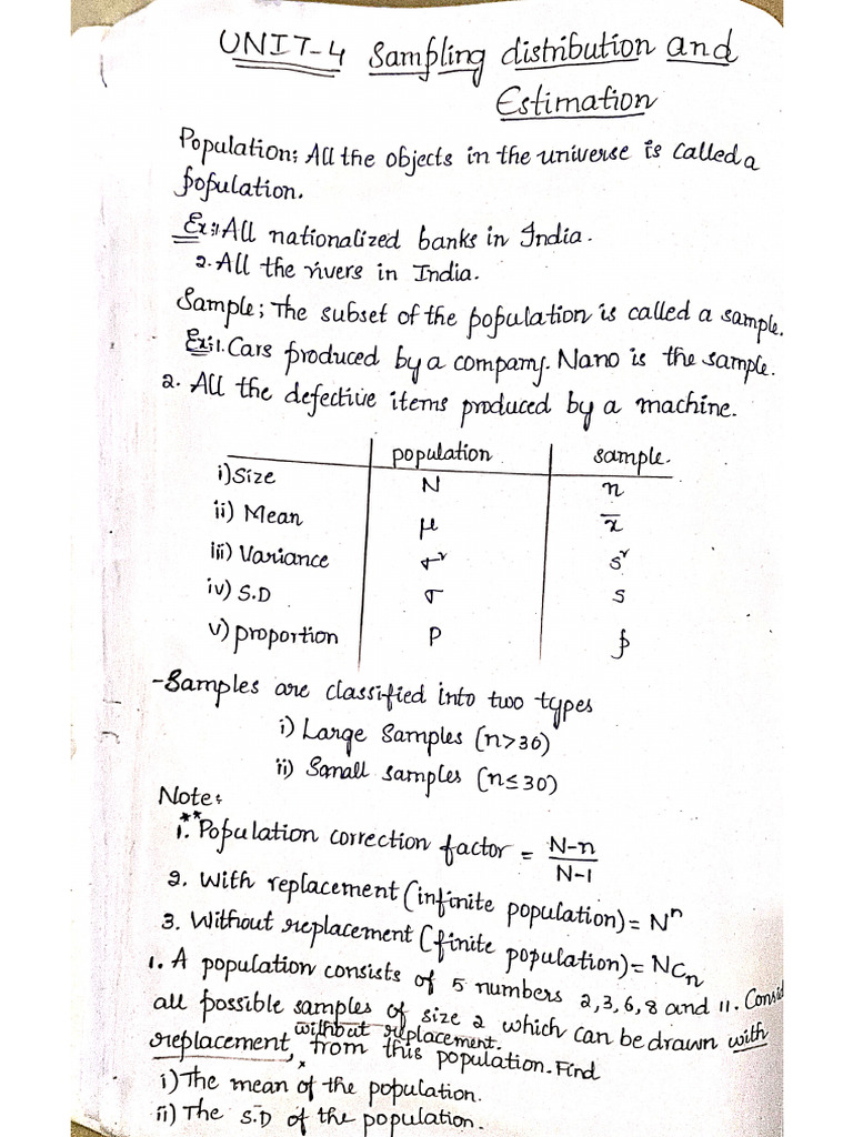 Probability and statistics unit 4 | PDF