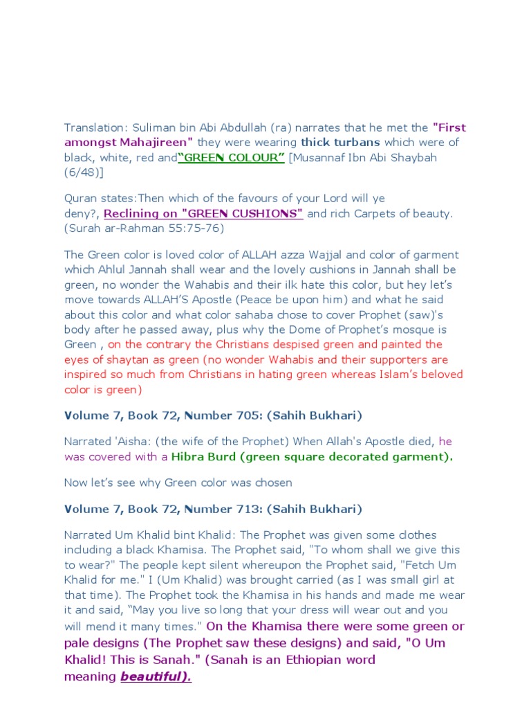 Turban in Islam | PDF | Hadith | Muhammad