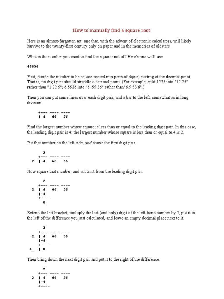 Calculate Square Root | Significant Figures | Square Root