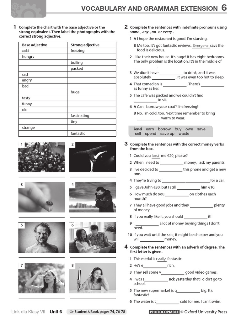 Assets Download Vocabulary and Grammar Link L7 U6 Extension Ws | PDF ...