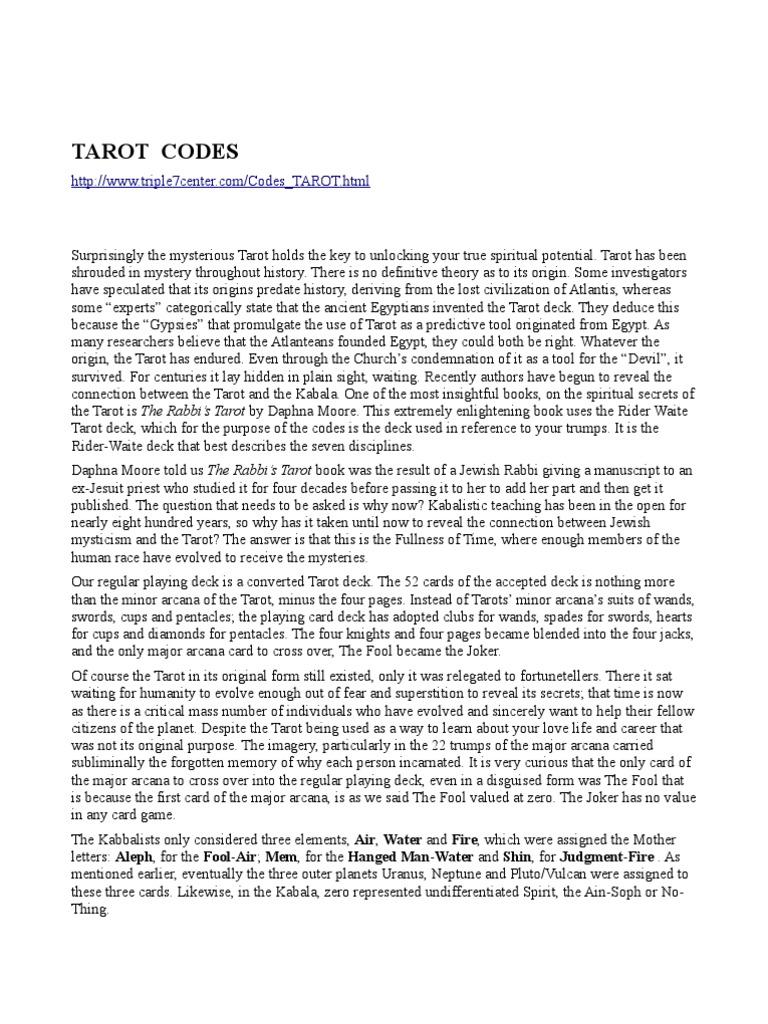 Tarot Codes | PDF | Astrological Sign | Planets In Astrology
