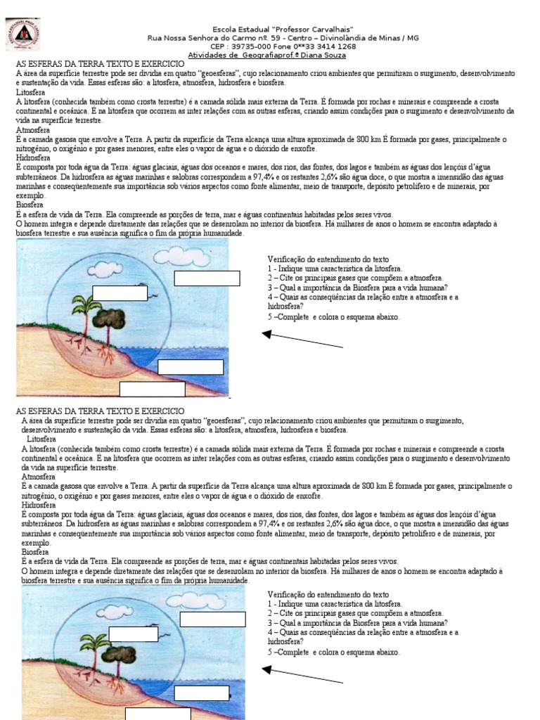 As Esferas Da Terra | PDF | Terra | Oceanos