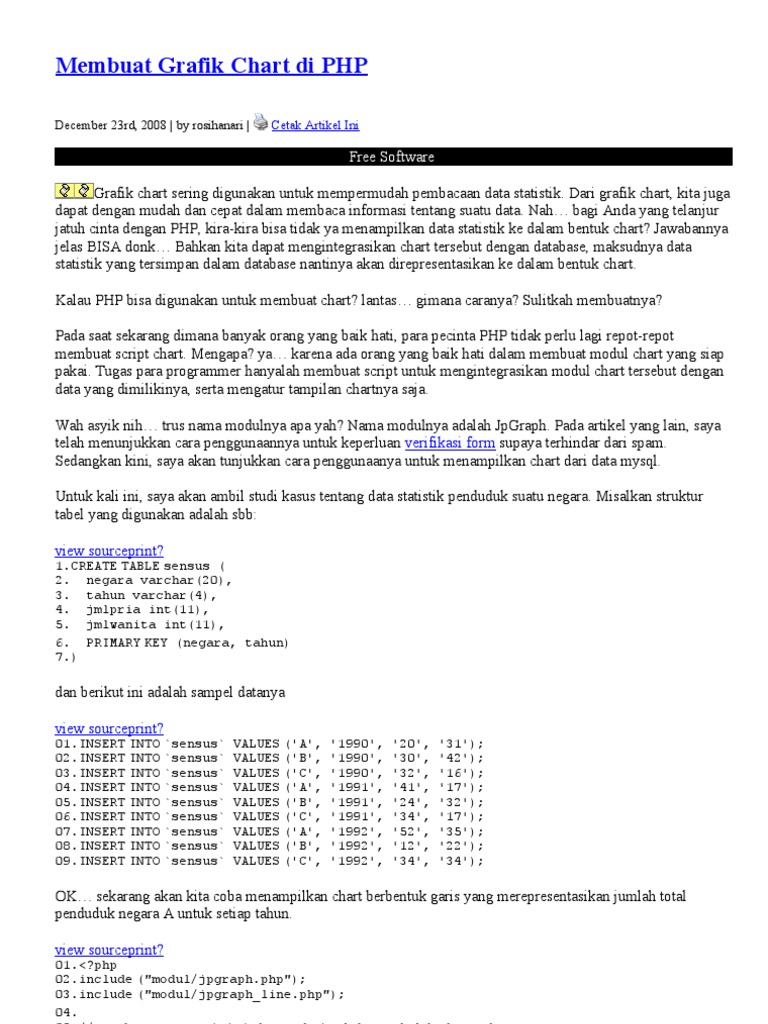 Membuat Grafik Chart Di PHP | PDF