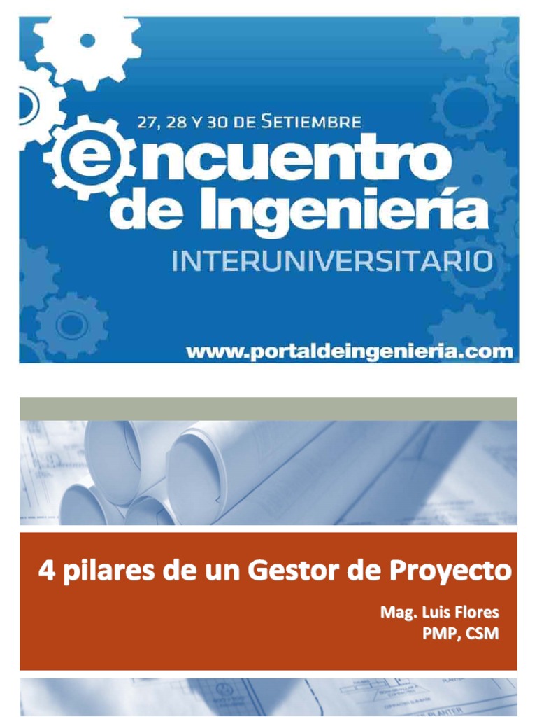 4 Pilares de Un Gestor de Proyecto | PDF