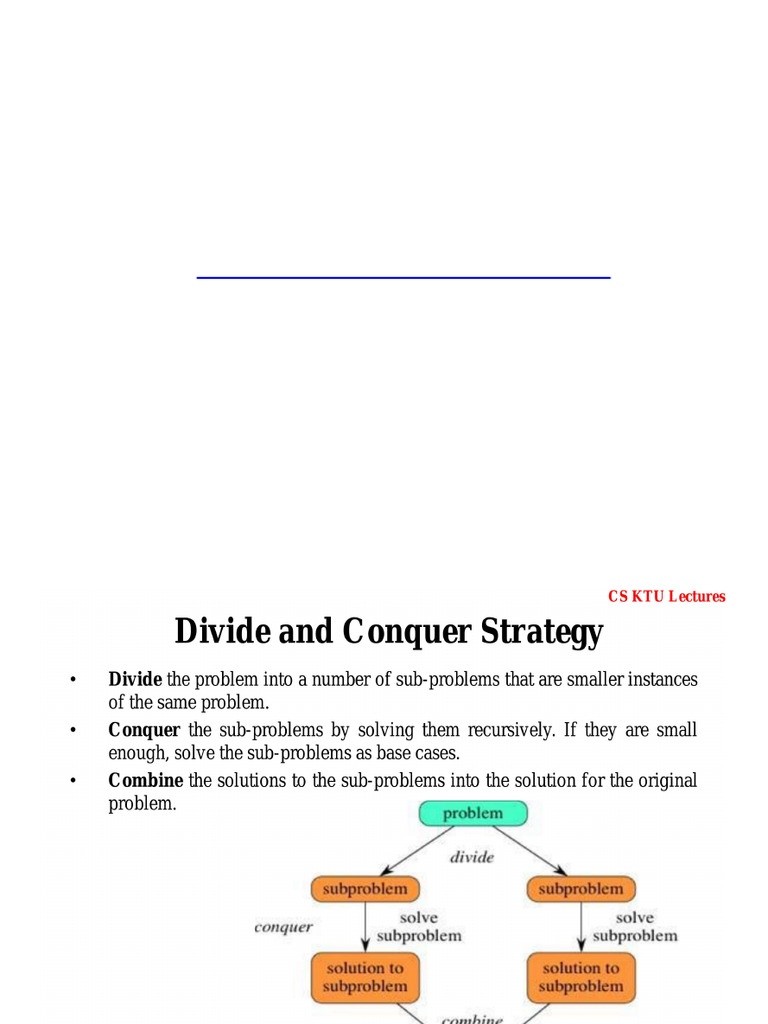 Divide and Conquer Strategy | PDF
