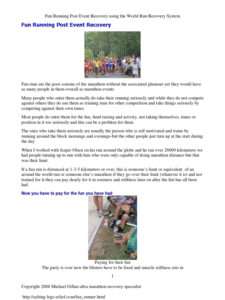 Fun Running Recovery Article | PDF | Running | Pub Med