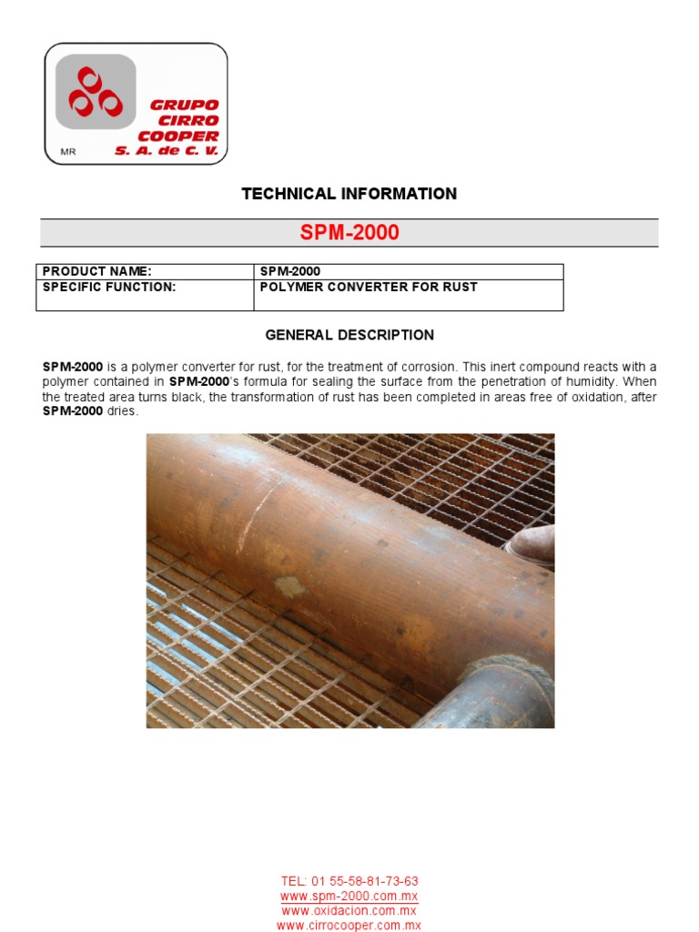 Spm-2000 II Eng Technical Information | PDF | Rust | Paint